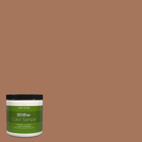 BEHR PREMIUM PLUS 8 oz. #240F-5 Toasted Chestnut Semi-Gloss Interior ...