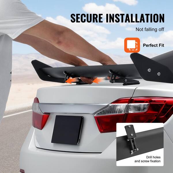 VEVOR GT Wing Car Spoiler 43.3 in. Universal Spoiler with Single Deck Adjustable Lightweight Aluminum Car Rear Spoiler Wing TYXWYLHJLHJDFLMB1V0 0807 The Home Depot