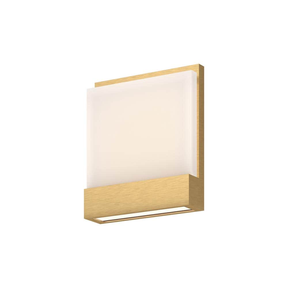 KUZCO Guide 7-in 1 Light 7-Watt Brushed Gold Integrated LED Wall Sconce WS33407-BG - The Home Depot
