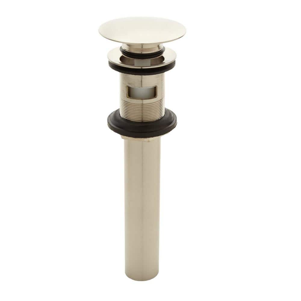 SIGNATURE HARDWARE Mushroom Style Pop-Up Bathroom Drain - With Overflow ...