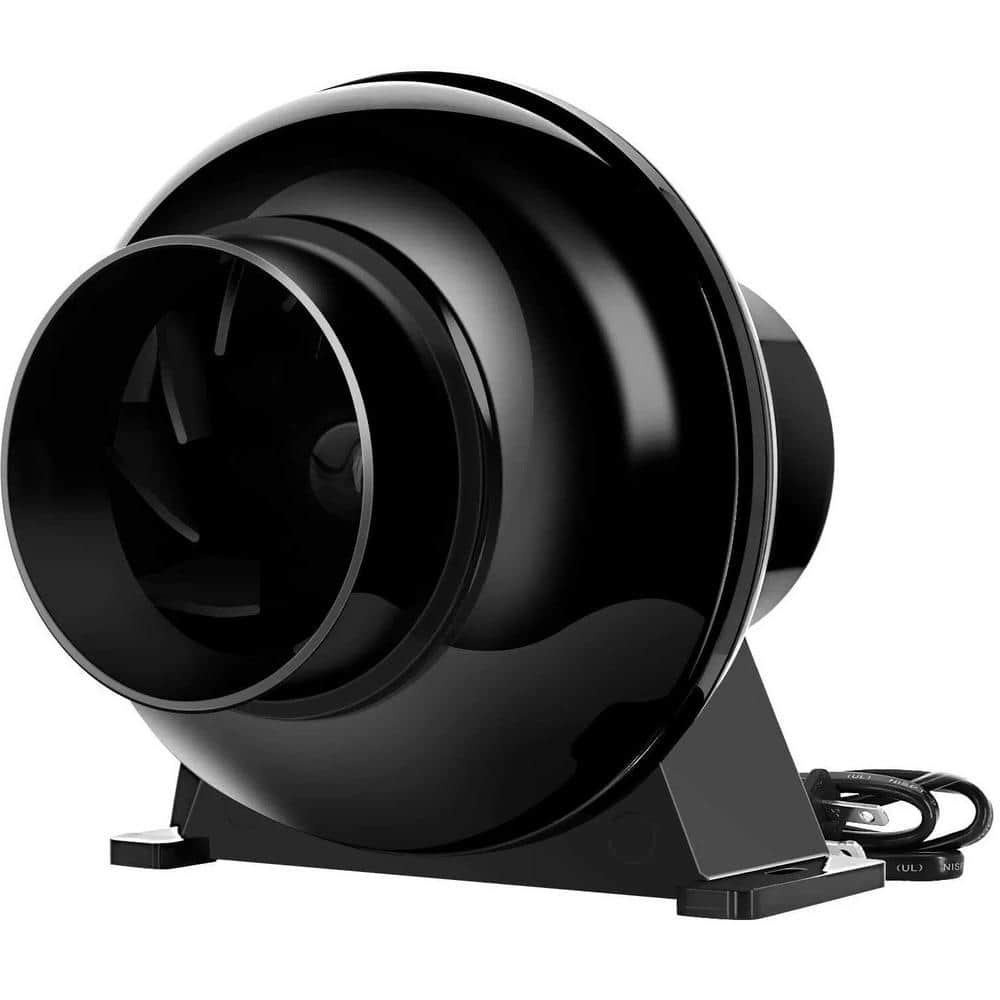 Lukvuzo 4 in. 195 CFM Duct Inline Ventilation Fan Air Circulation Vent ...