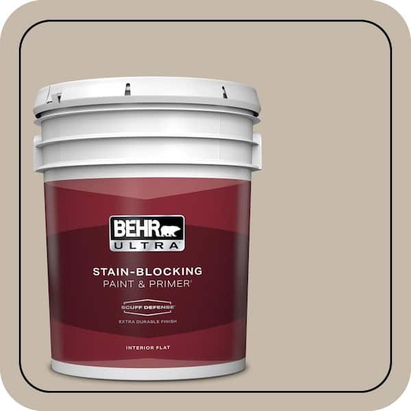 BEHR ULTRA 5 gal. #730C-3 Castle Path Extra-Durable Flat Interior Paint ...