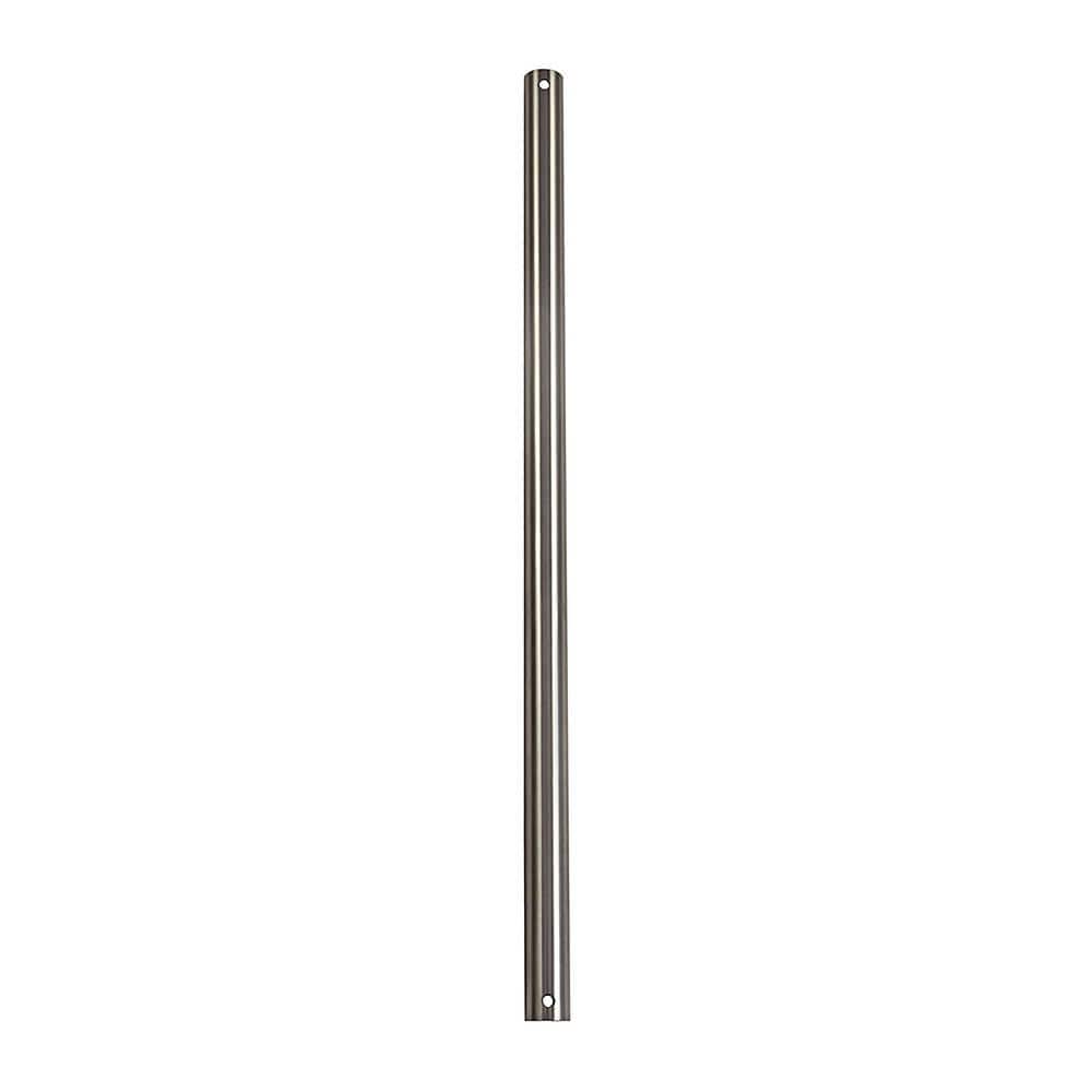 ARRANMORE LIGHTING & FANS 24 in. Brushed Nickel Steel Extension Downrod ...
