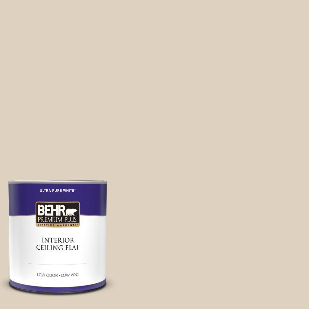 BEHR PREMIUM PLUS 1 qt. #PPU7-10 Roman Plaster Ceiling Flat Interior ...