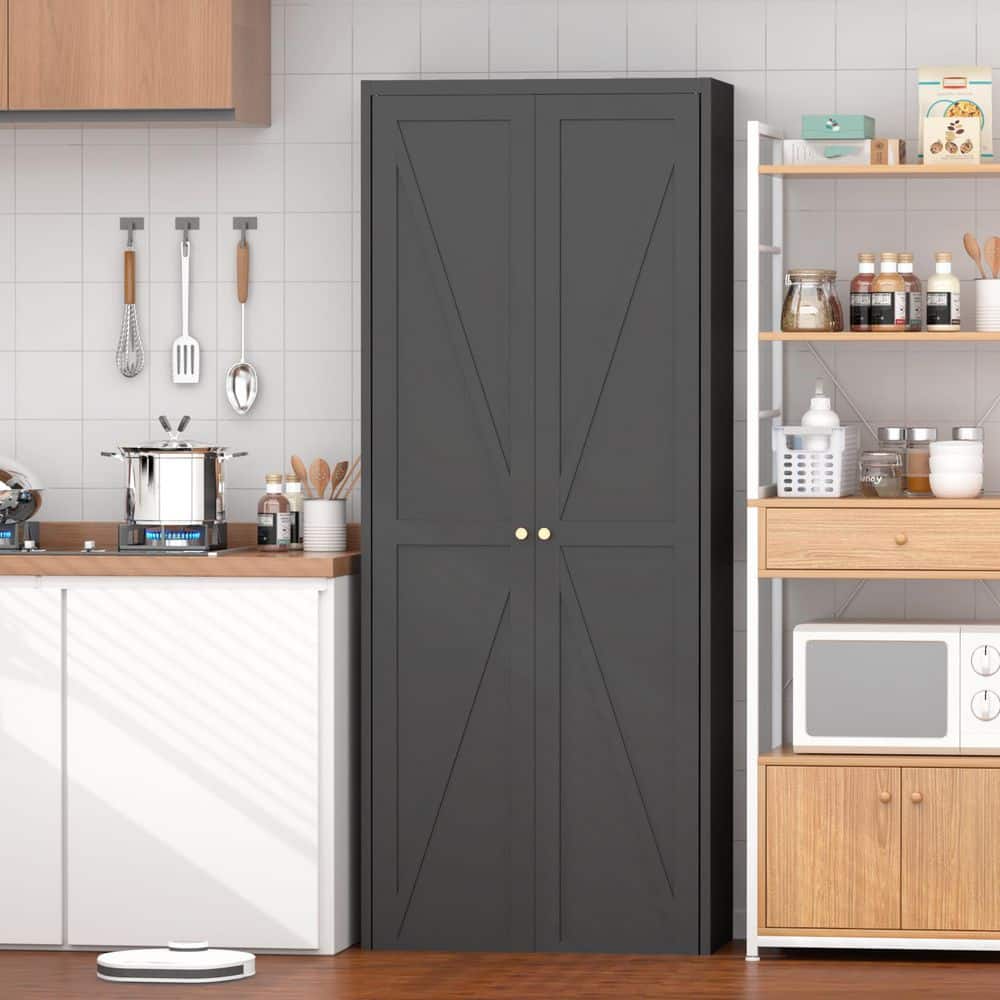 Otryad Metal Storage Cabinet Kitchen Pantry Cabinet with Adjustable ...