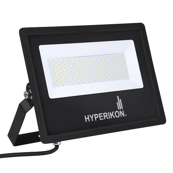 Hyperikon 100-Watt Line Voltage Black Integrated LED Landscape Flood ...