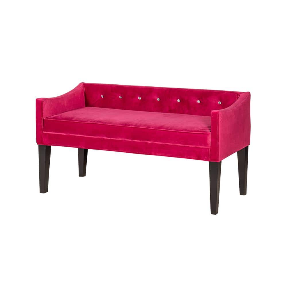 Leffler Home 25 in. H x 51 in. Wx 21 in. D Juliette Chantel Magenta ...