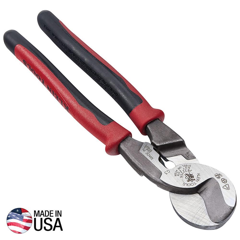 Klein Tools Journeyman High Leverage Cable Cutter with Stripping ...