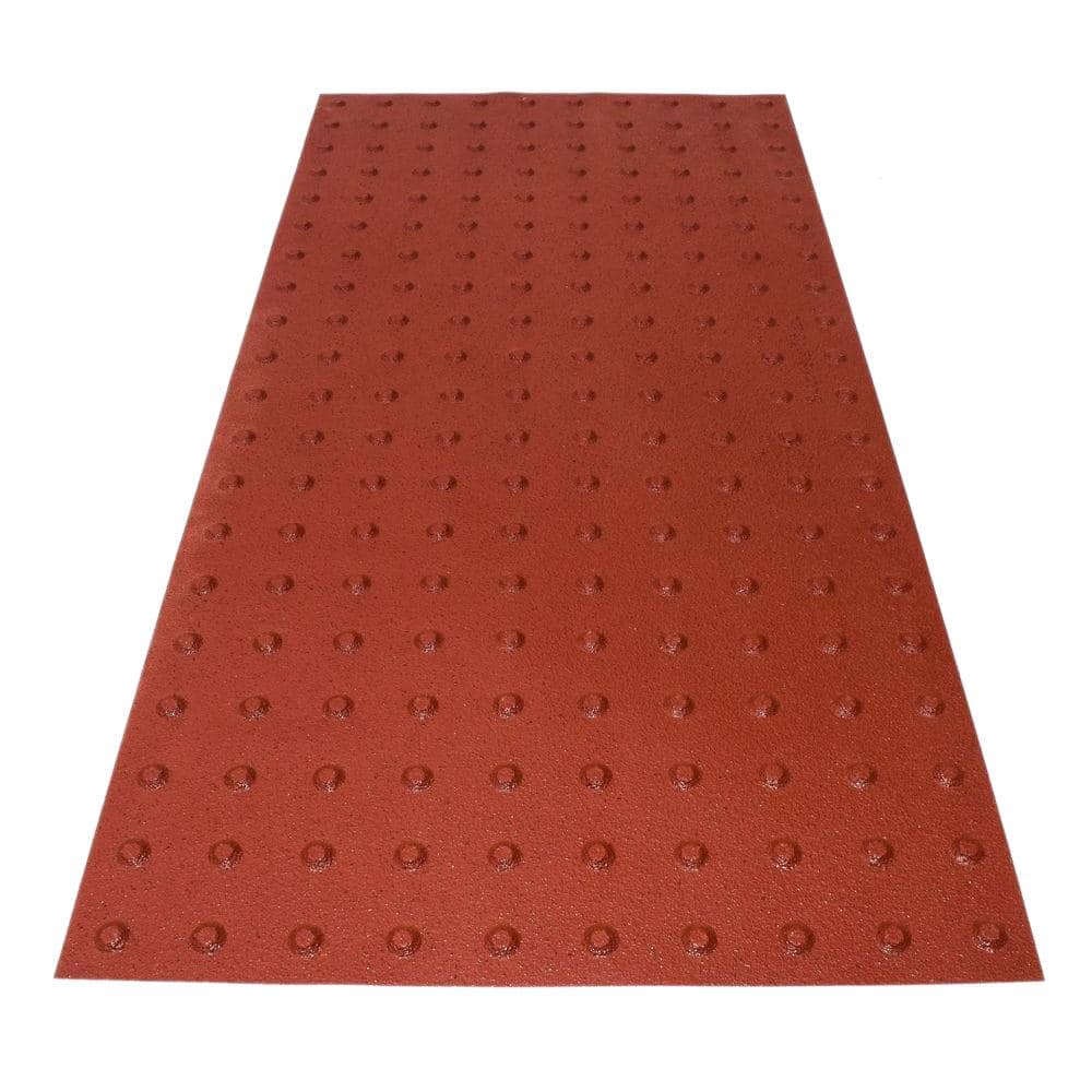 Safety Step TD RampUp 24 in. x 4 ft. Colonial Red ADA Warning ...