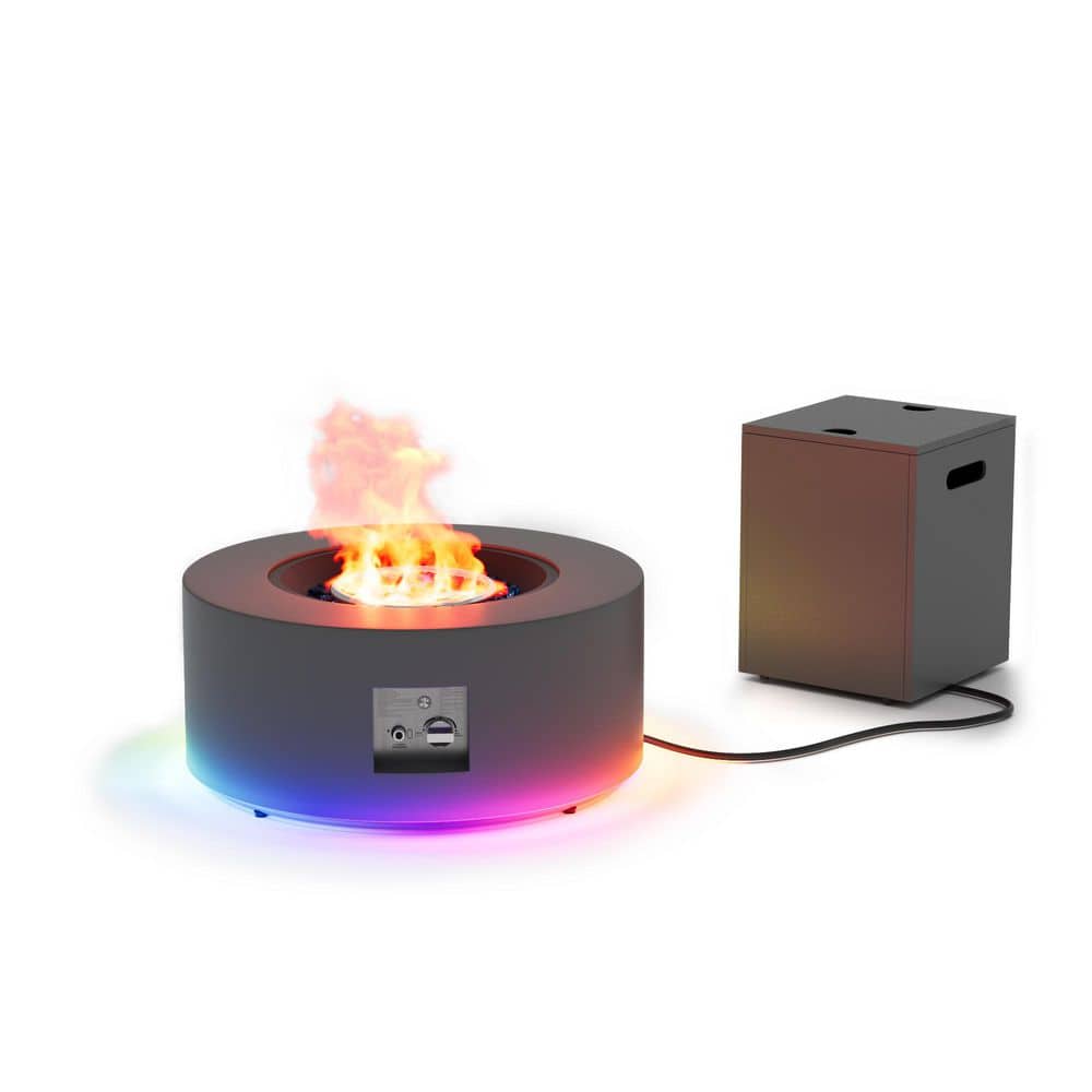 eVita 30 in. Round 50000 BTU Coating Steel Propane Outdoor Fire Pit ...