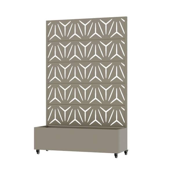 Dovelina 72 in. H x 47 in. W x 16 in. L Metal Olive Gray Rectangle Pots ...