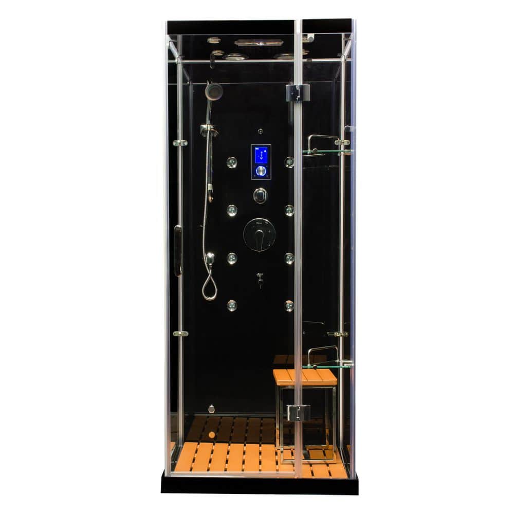 Steam Planet Jupiter 35 in. x 35 in. x 86 in. Steam Shower Enclosure ...