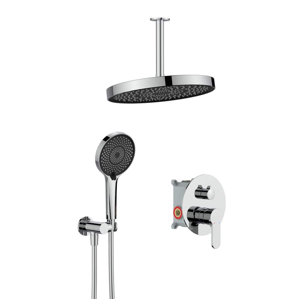 Lukvuzo Single Handle 3-Spray Shower Faucet GPM with High Pressure in ...