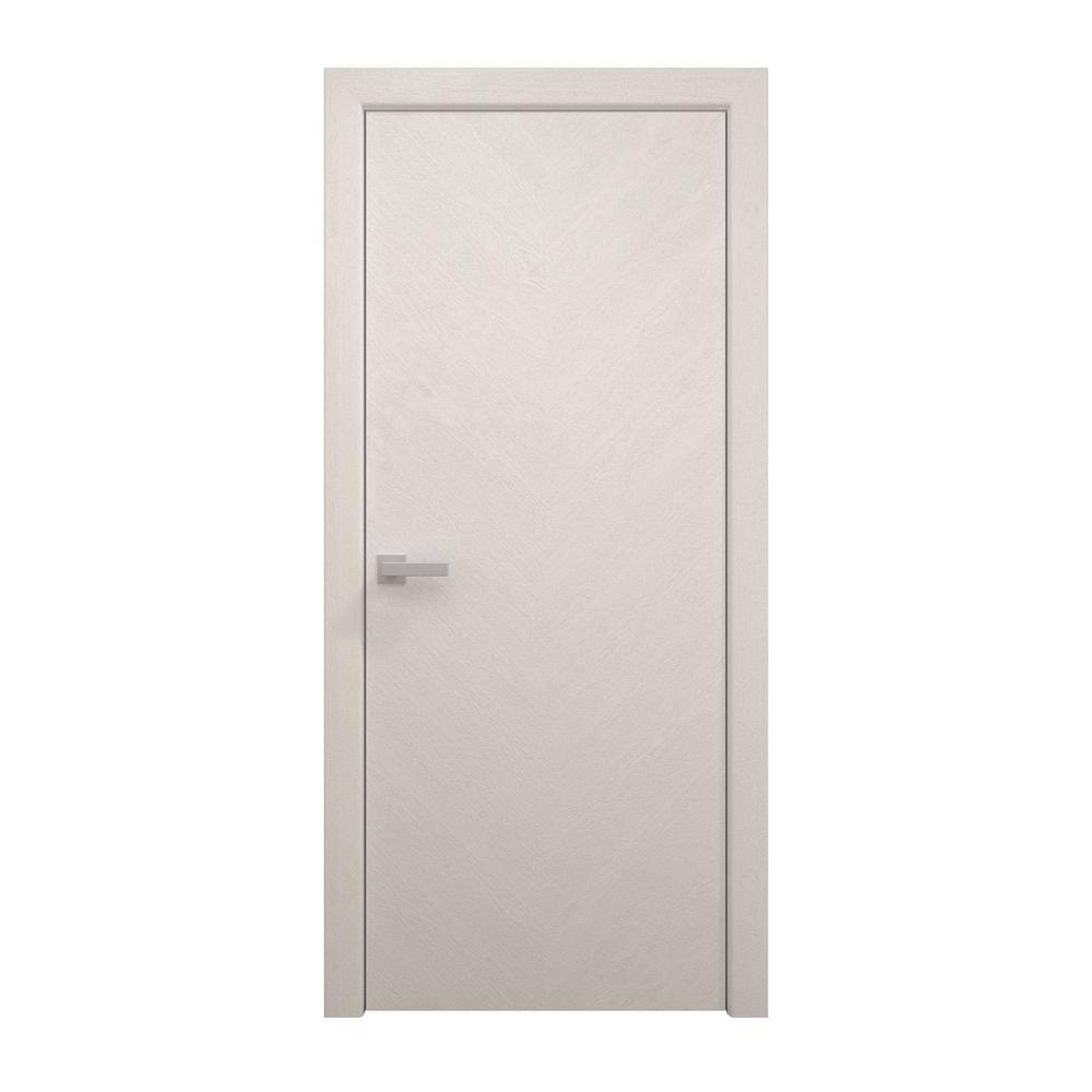Sartodoors 24 in. x 84 in. Painted White Oak Solid Wood Swing Door With ...