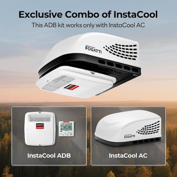 FOGATTI InstaCool RV Rooftop Air Conditioner 15000BTU, with Air ...
