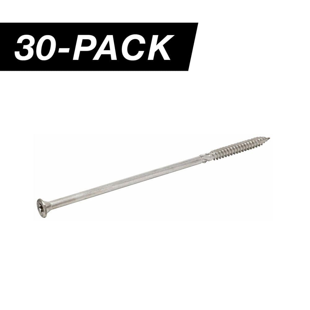 DECKMATE 3/8 in. x 10 in. Star Drive Wafer Head Structural 316 ...