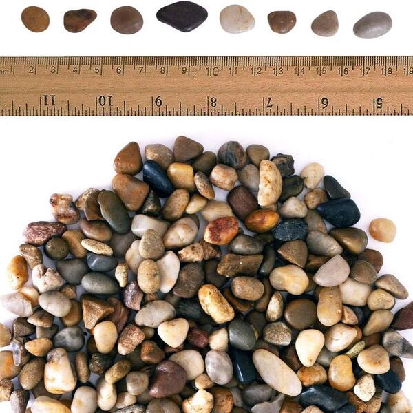 38 lbs. River Rocks, Decorative Ornamental Pebbles, Garden Landscaping ...