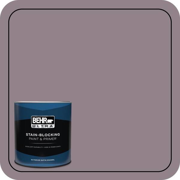 BEHR ULTRA 1 qt. #N110-4 Gothic Purple Satin Enamel Exterior Paint ...