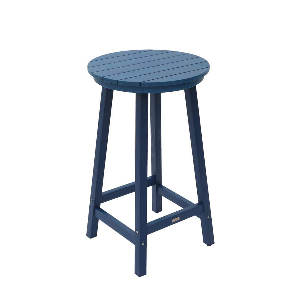 Clihome Plastic Outdoor Bar Height Bistro Table in Blue CL-B03-NV - The ...