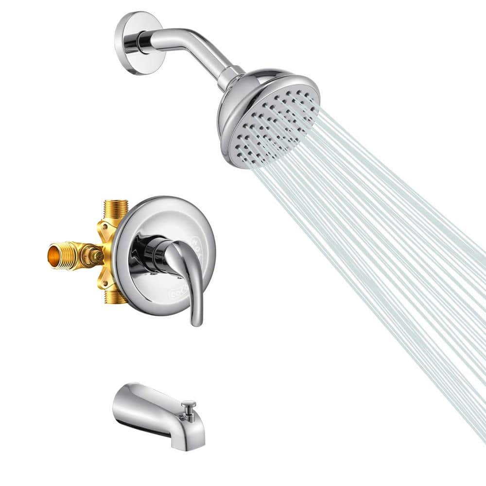 Aosspy Single Handle 1-Spray Shower Faucet 1.8 GPM with Drip Free in ...