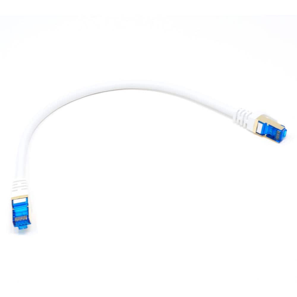 QualGear 1 ft. CAT 7 Round High-Speed Ethernet Cable - White QG-CAT7R ...