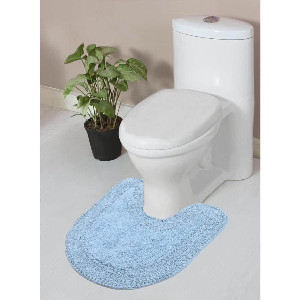 HOME WEAVERS INC Double Ruffle Collection 100% Cotton Bath Rugs Set ...