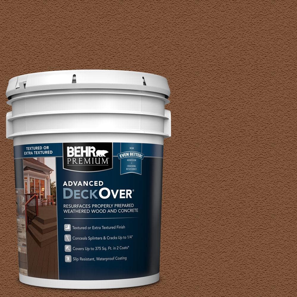 BEHR Premium Advanced DeckOver 5 gal. #SC-152 Red Cedar Textured Solid ...