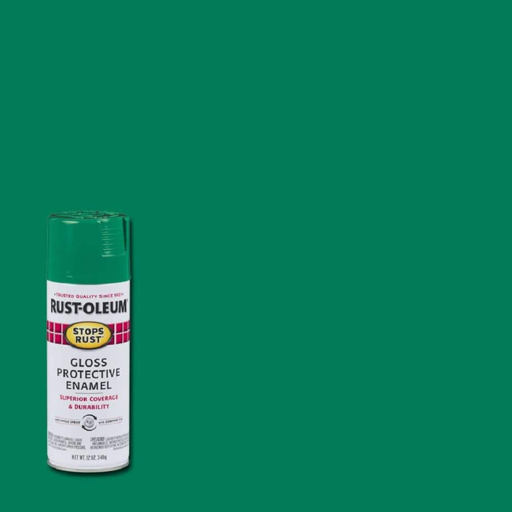 Rust-Oleum Stops Rust 12 oz. Protective Enamel Gloss Rich Jade Spray ...