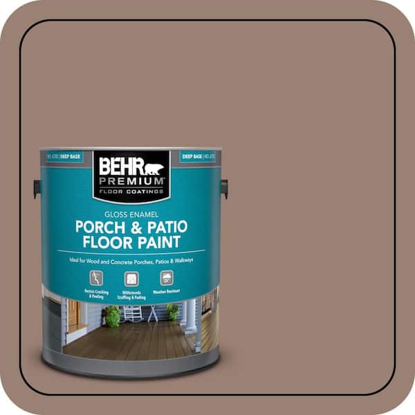 BEHR PREMIUM 1 gal. #N190-5 Frontier Brown Gloss Enamel Interior ...