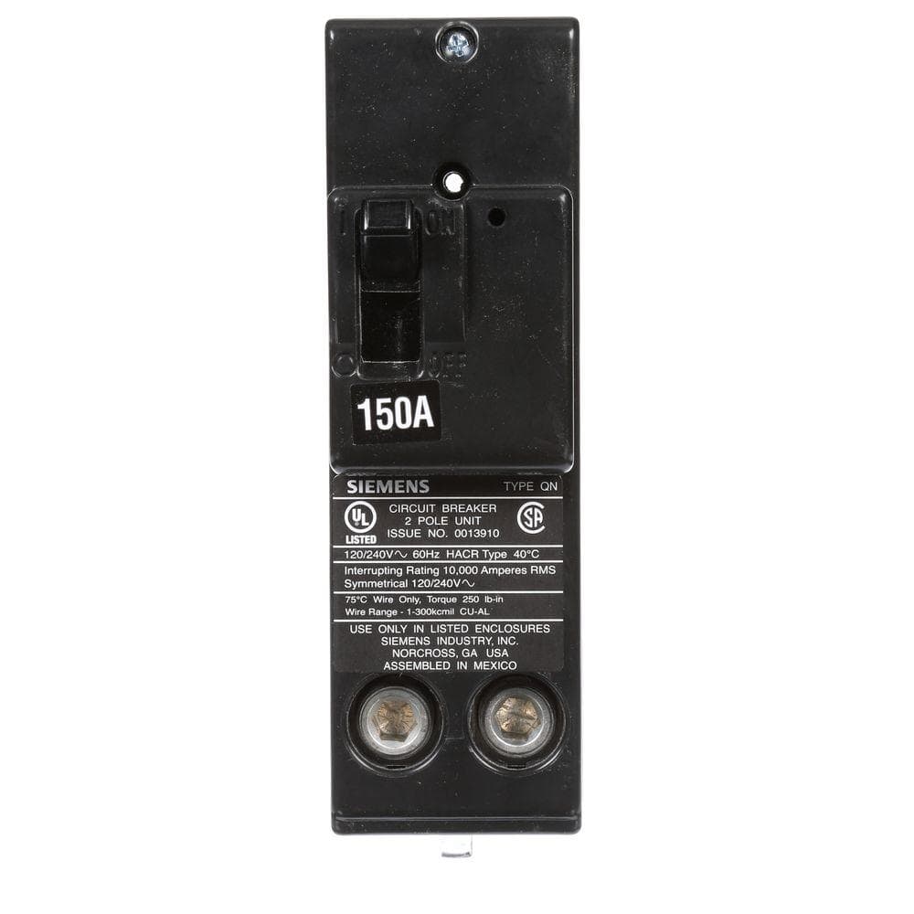 Siemens 150 Amp Double-Pole 10 kA Type QN Circuit Breaker QN2150 - The ...