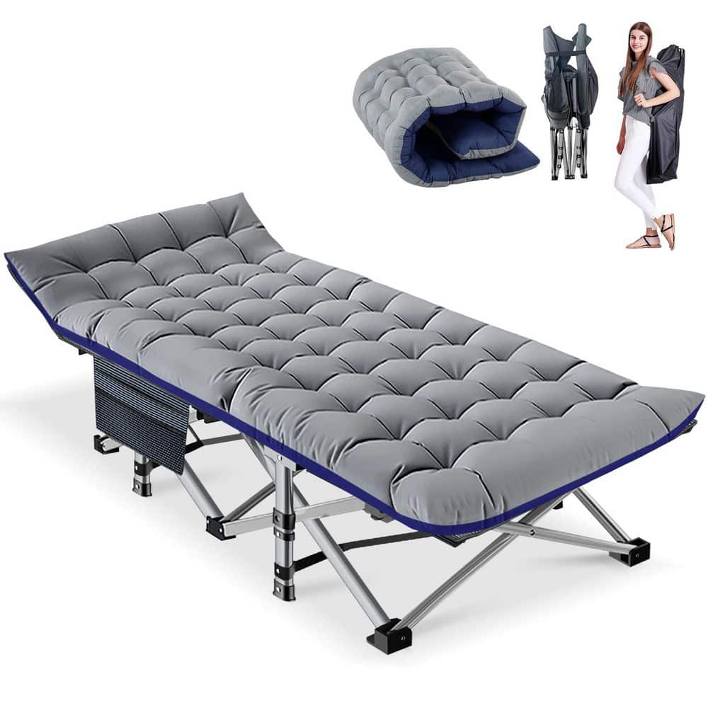 ABORON Folding Camping Cot Extra Wide Heavy Duty Sleeping Cot with ...