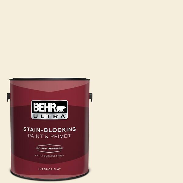 BEHR ULTRA 1 gal. #W-D-300 Eggshell Cream Extra Durable Flat Interior ...
