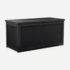 260 Gal. Black Lockable Waterproof Resin Large Outdoor Storage Bench FF ...