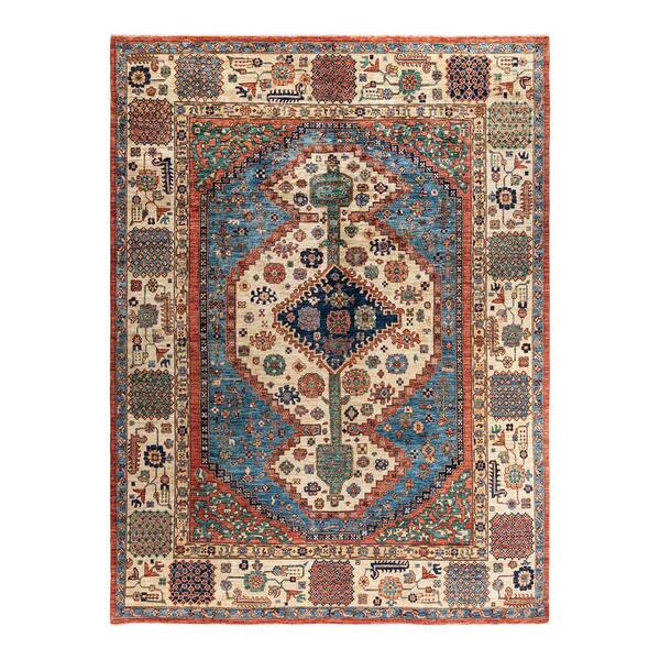 Solo Rugs Serapi Ivory 9 x 12 Tribal Wool Indoor Area Rug M1992-85 ...