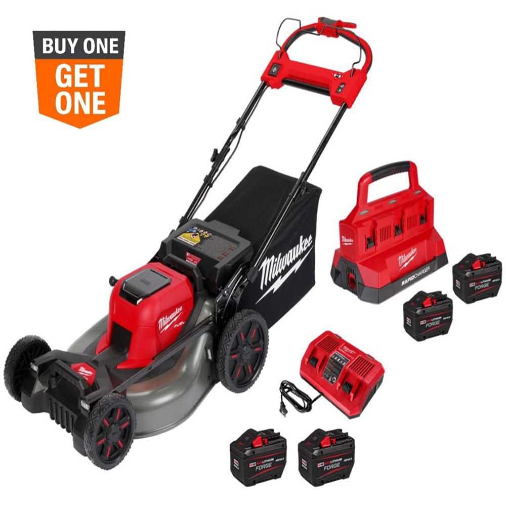 Milwaukee M18 FUEL Brushless Cordless 21 in. Walk Behind Dual Battery ...