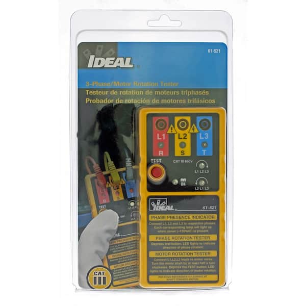 IDEAL 3-Phase/Motor Rotation Tester 61-521 - The Home Depot
