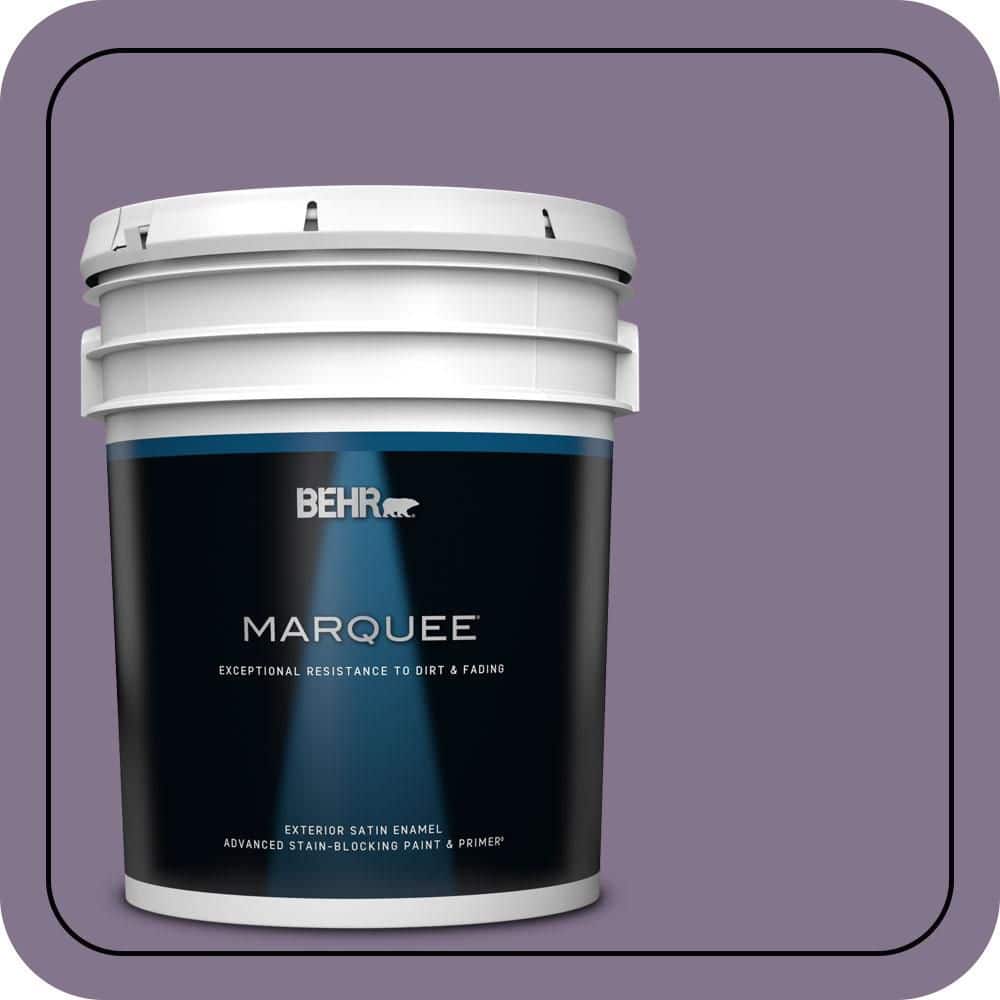 BEHR MARQUEE 5 gal. #S100-5 Purple Potion Satin Enamel Exterior Paint ...