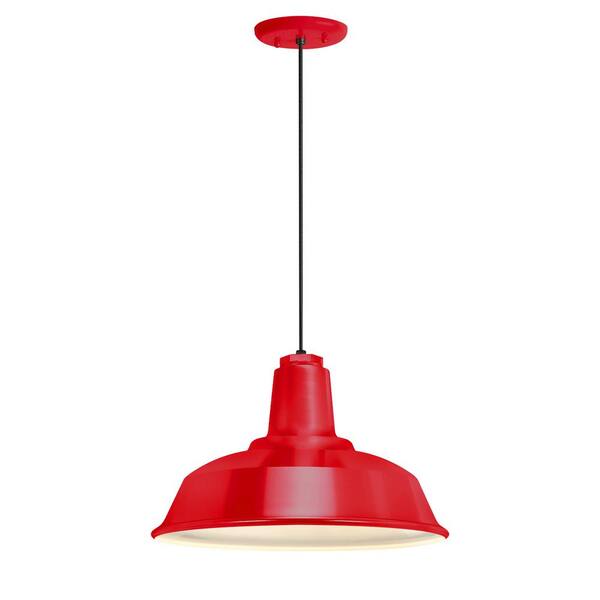 Troy RLM Heavy Duty 16 in. Shade 1-Light Red Finish Pendant 5DRH16MRD-BC