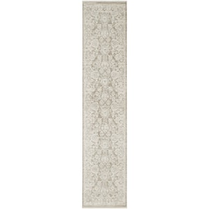 Nourison Outlines Ivory Mocha 8 ft. x 10 ft. Medallion Traditional Area ...