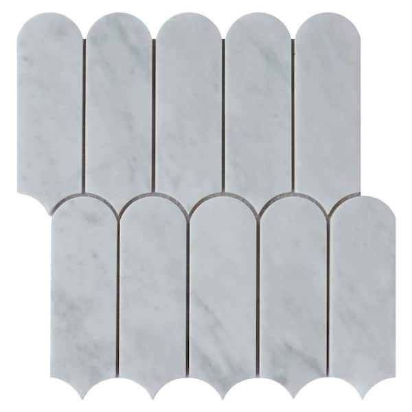 MOLOVO Moonlit Arches 6" Green 10.4 in. x 9.77 in. Picket Polished ...