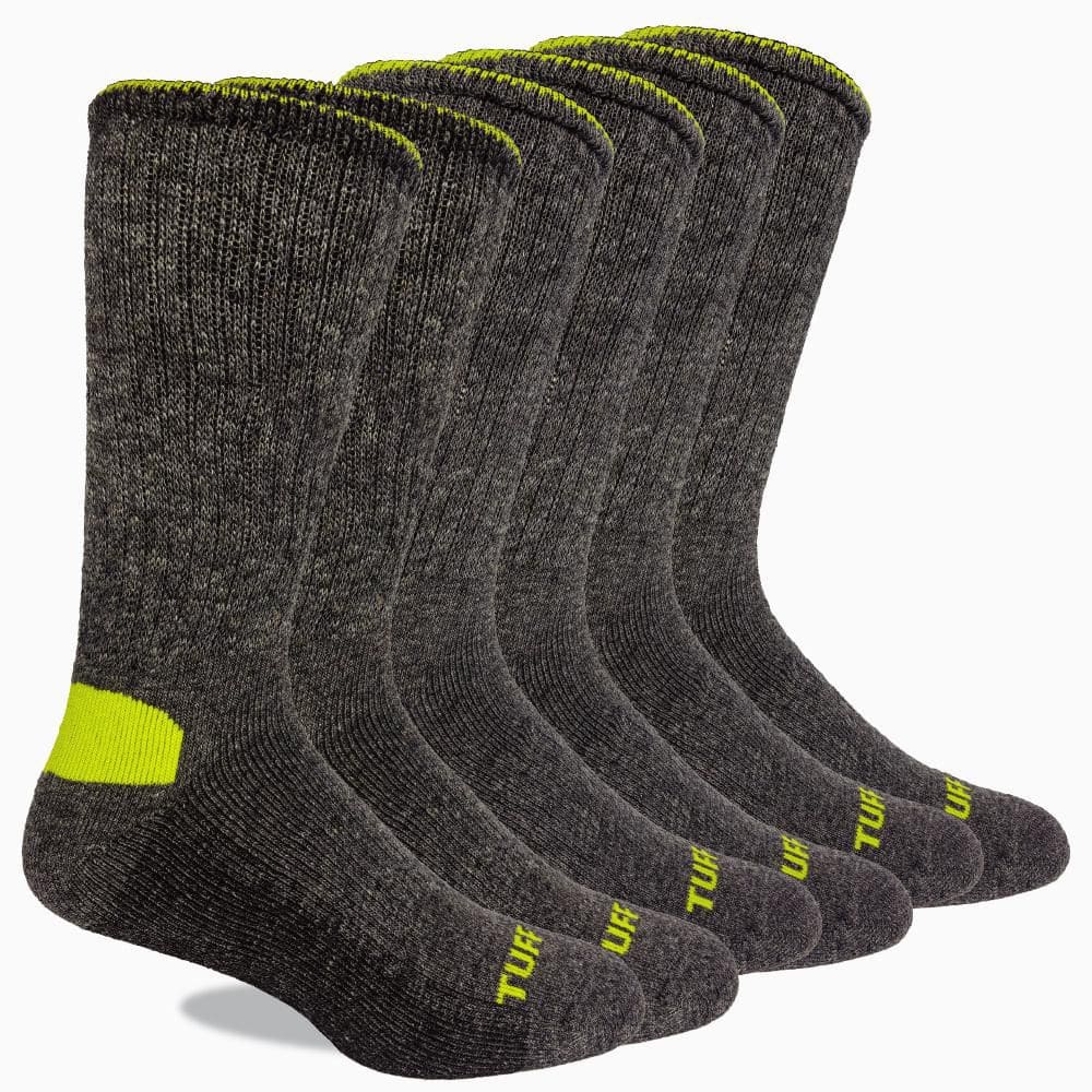 TUFF TREK Men's 6-12 Full Cushioned Wool Blend Work Sock (3-Pack ...