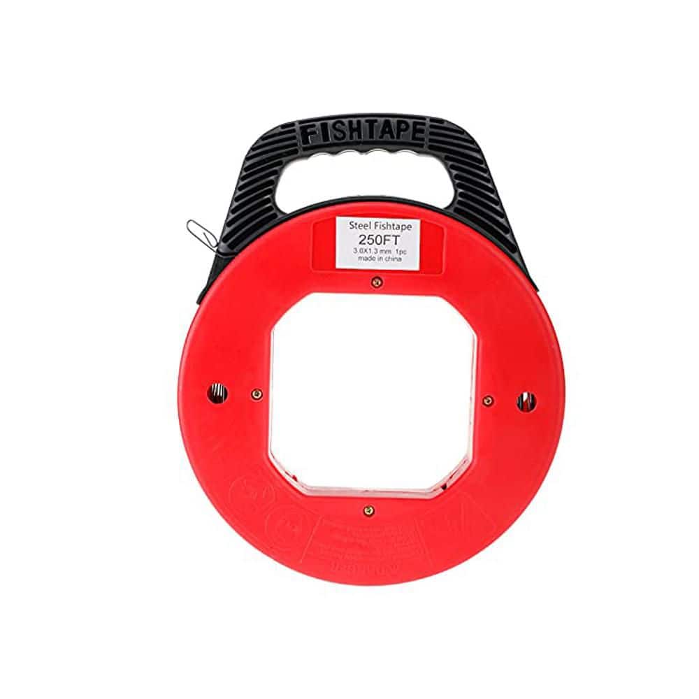 YICHUHAOXI 250 ft. Spring-Steel Fish Tape Hand Wire Puller with Red ...