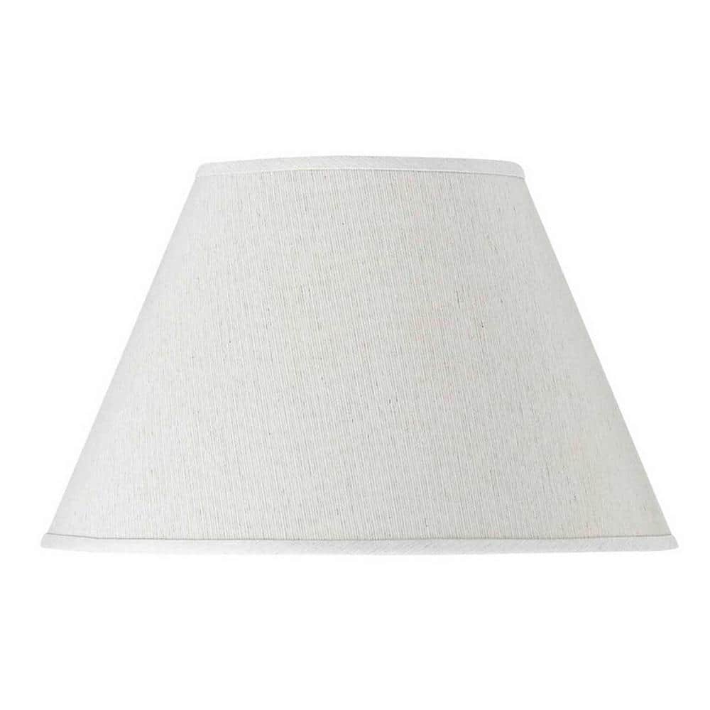 CAL Lighting 11.5 in. Tall White Round Hardback Linen Shade SH-1140 ...