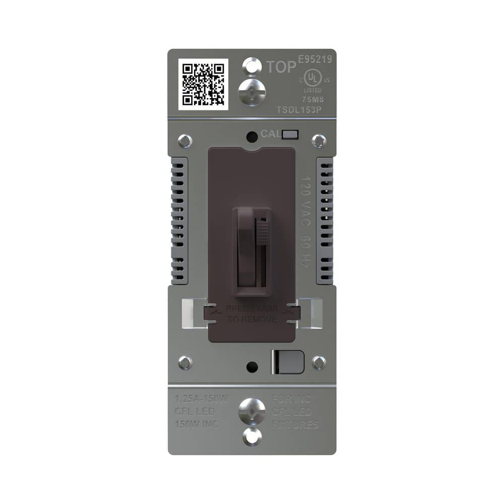 Legrand Toggle Slide 150W Advanced LED Dimmer, Single-Pole/3-Way, Brown ...