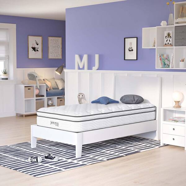 MODWAY Jenna 10 in. Twin XL Innerspring Mattress in White MOD 6363 WHI The Home Depot