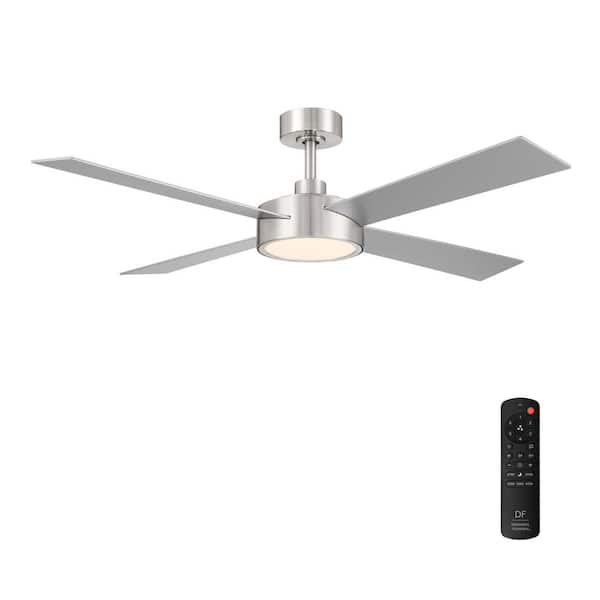 Designers Fountain Onyo 52 in. Indoor/Covered Outdoor Brushed Nickel ...