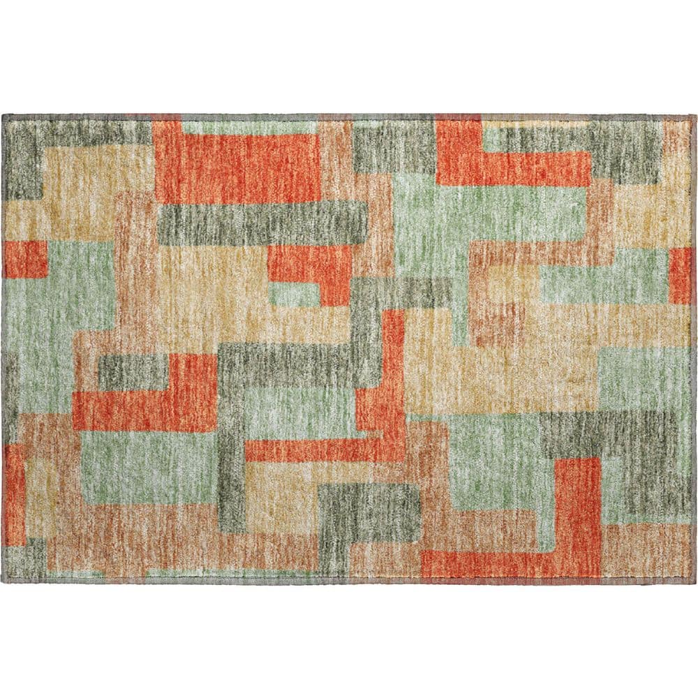 Addison Rugs Mayfield Premium Machine Washable Abstract AMF955 Sage 1 ...