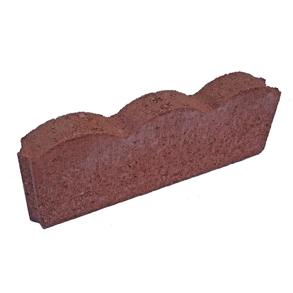 Basalite 16 in. Red Scalloped Lawn Edge 100047361 - The Home Depot