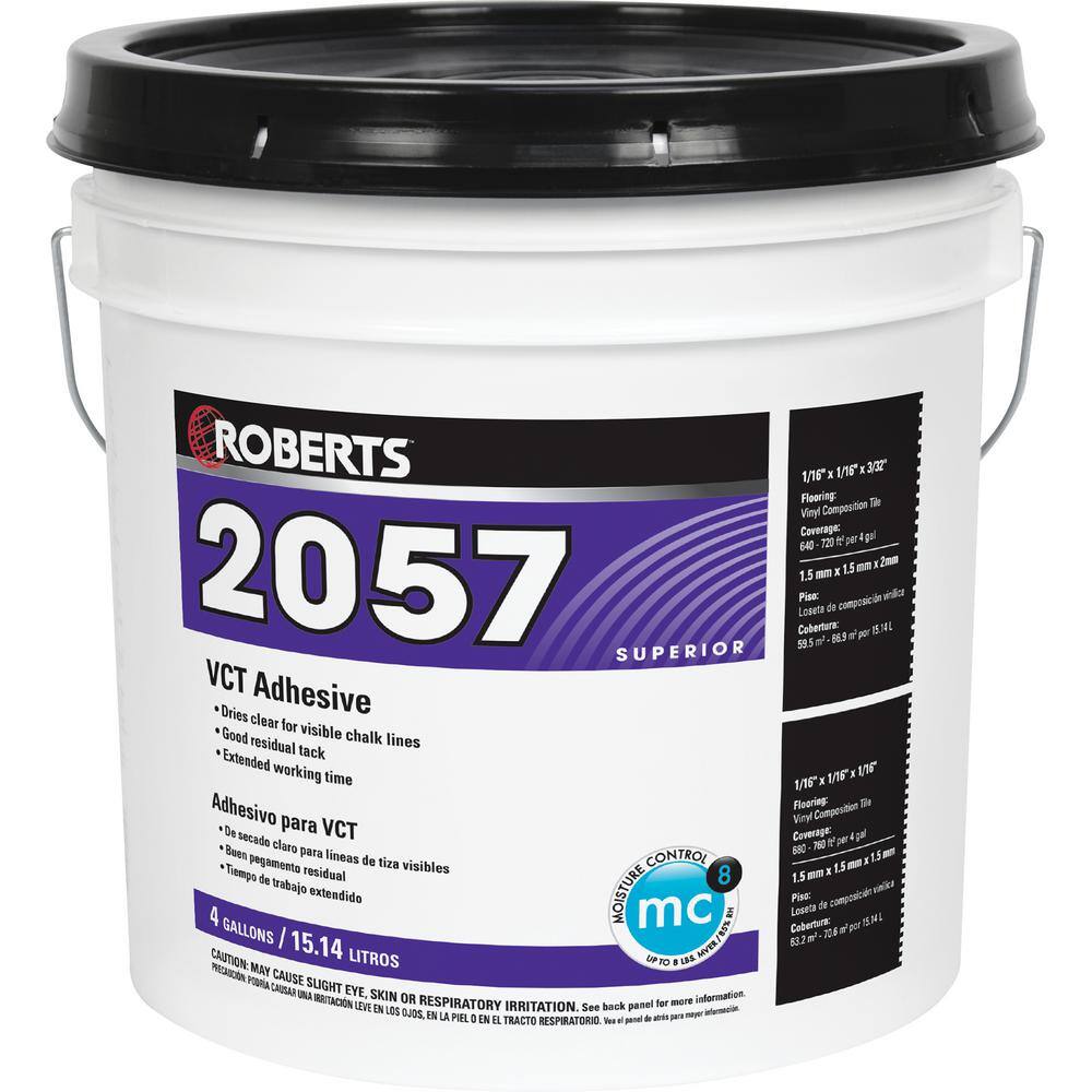 Roberts 4 Gal. Vinyl Composition Tile Floor Adhesive-2057-4 - The Home ...