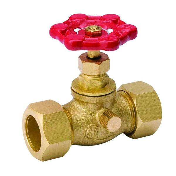 ProLine Series 1/2 in. Brass Compression Stop and Waste Valve 105-613NL ...